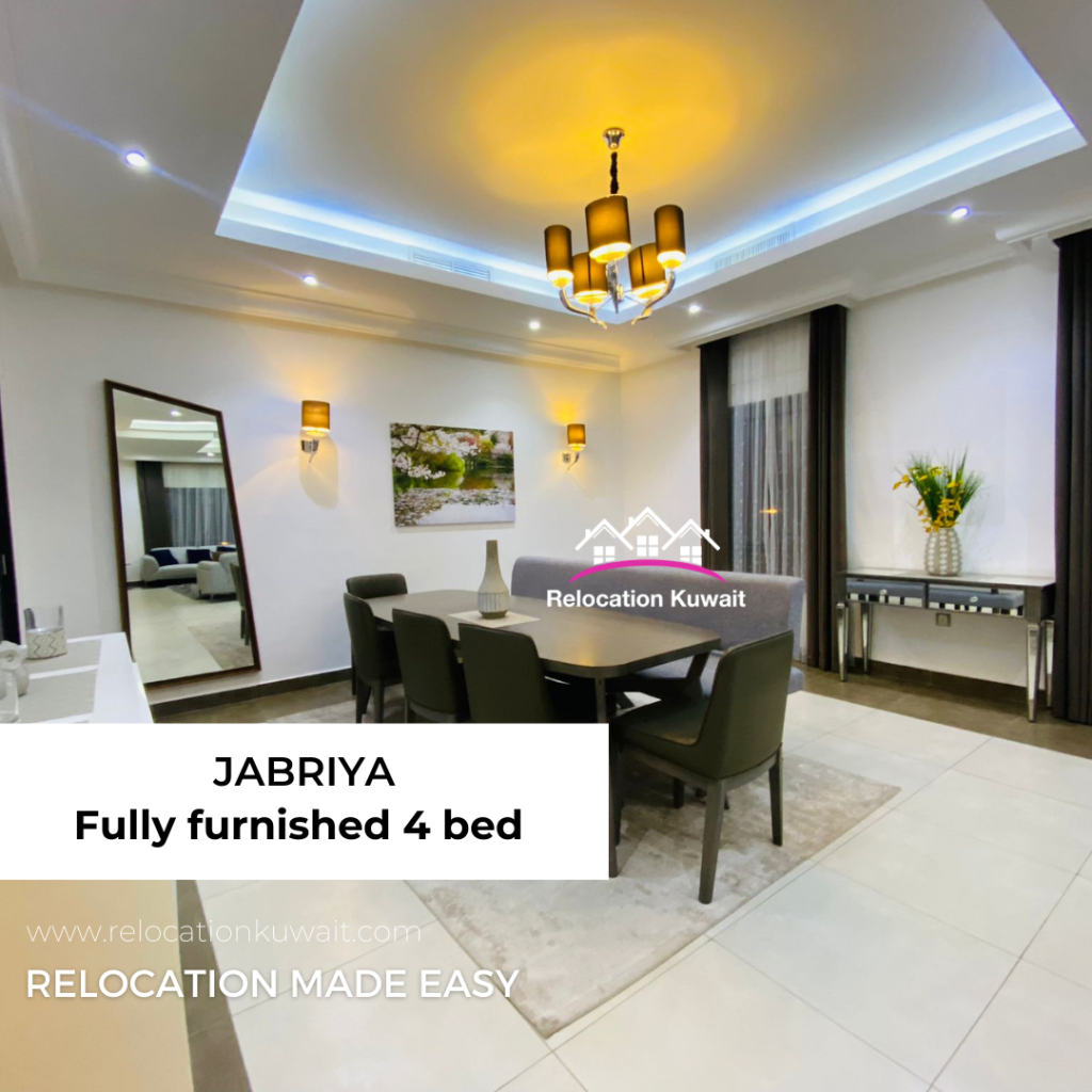 Fully furnished 4-bedroom apartment for rent in Jabriya, #kuwait ...