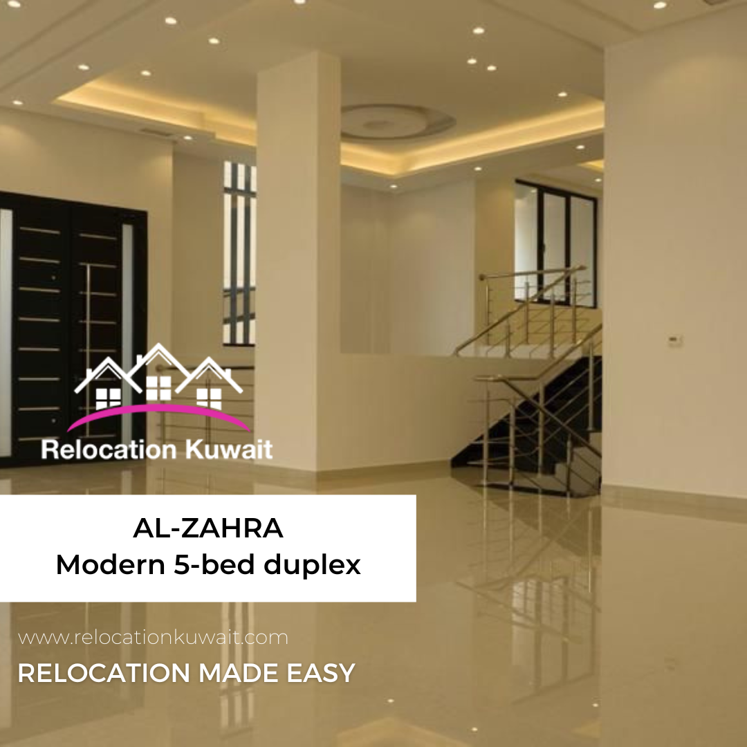 Modern 5-bed duplex for rent in Zahra, #Kuwait. – Relocation Kuwait